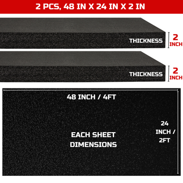 ONREVA Tool Box Foam Tool Foam Inserts for Cases Polyethylene Foam Sheets Shadow Kaizen Organizer